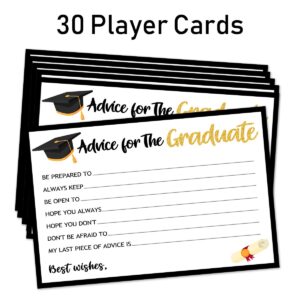 Yangmics Direct Graduation Advice Cards 2024-30 Pack – Graduation Party Supplies 2024 – Advice for The Graduate Graduation Party Favors Table Games Props