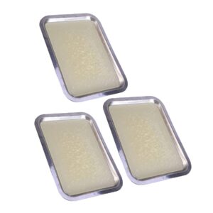 3pcs Wax Dissecting Tray Stainless Steel Thicken Dissection Pan Biological Equipment for Junior Senior Laboratory