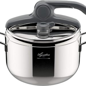 Lagostina Irradial Control Lagoeasy'UP Pressure Cooker 5 L Stainless Steel 18/10 Diameter 22 cm, Induction and Gas Saucepan, Easy Open Lid, Irradial Plus Triple Layer Base