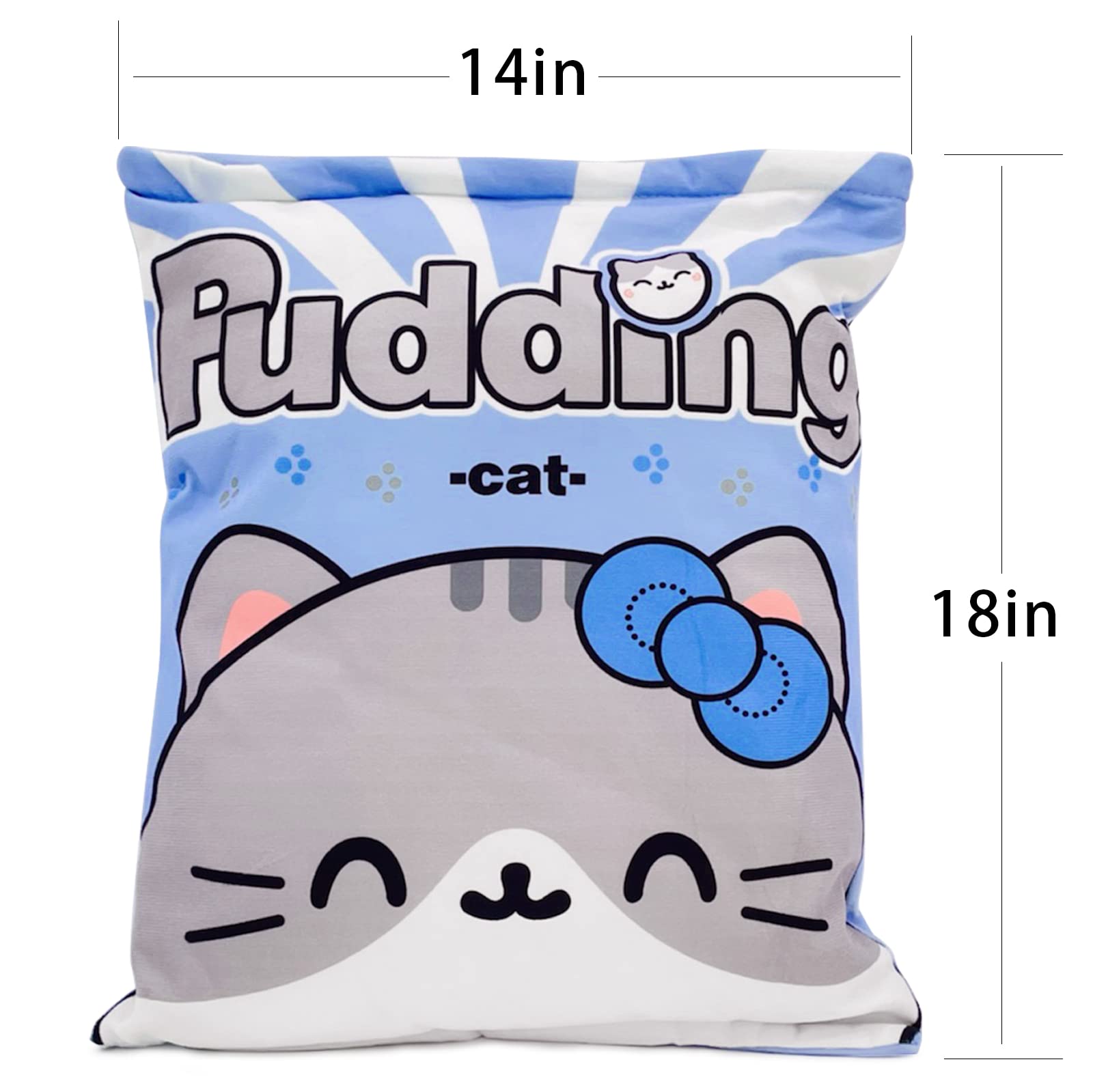 REFAHB Cute Plush Pillow Throw Pillow Removable Stuffed Animal Toys Creative Gifts for Girls (Kitten-Blue)