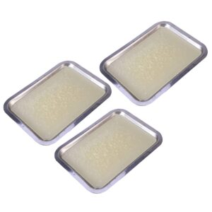 3pcs wax dissecting tray stainless steel thicken dissection pan biological equipment for junior senior laboratory