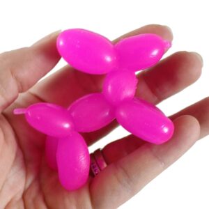 12 Mini Balloon Dog Stretchy Toy - Cute Squishy Sensory Fidget Toy - Party Favors & Prizes (1 Dozen)