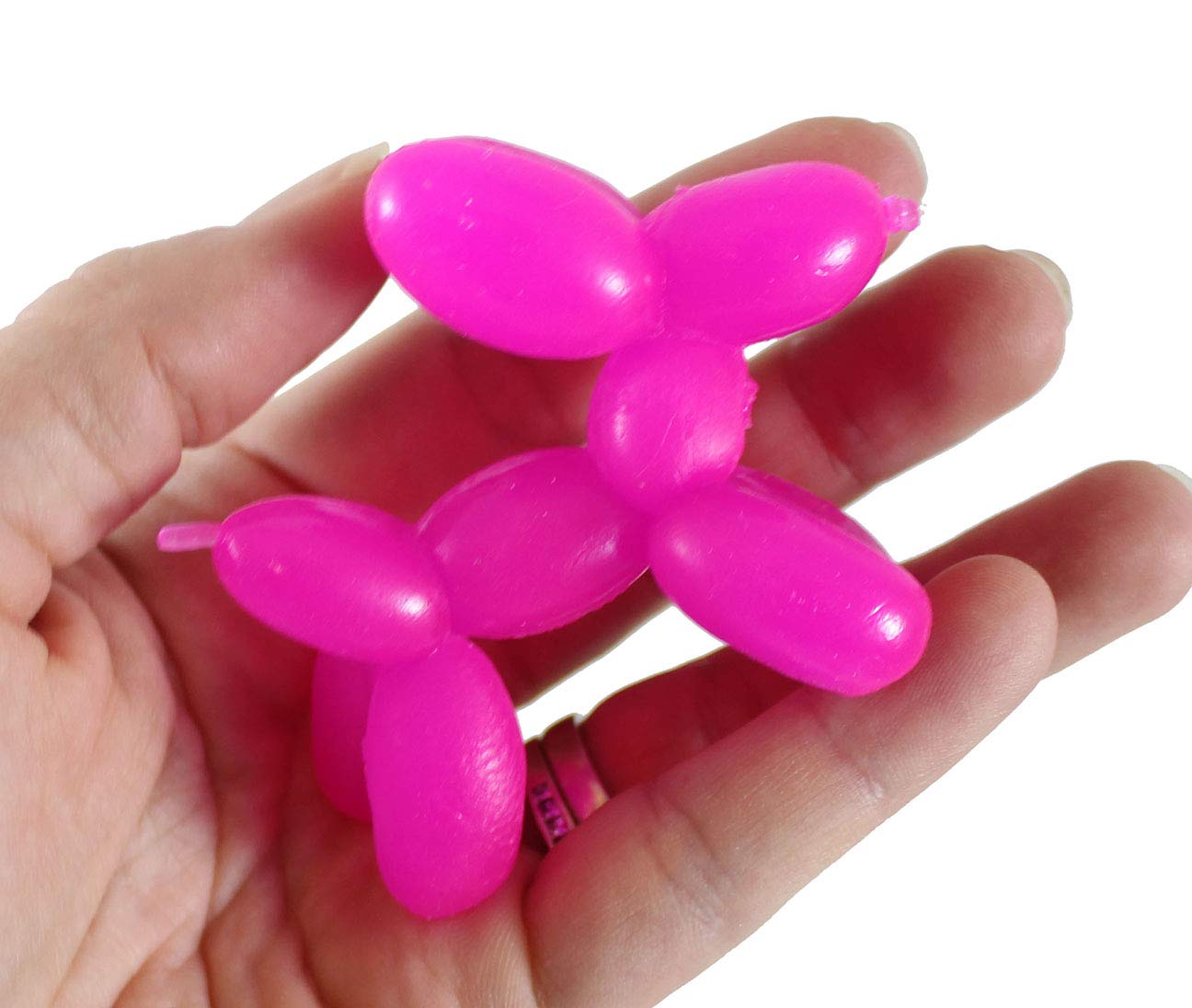 12 Mini Balloon Dog Stretchy Toy - Cute Squishy Sensory Fidget Toy - Party Favors & Prizes (1 Dozen)