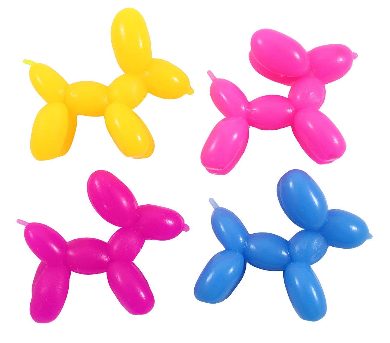 12 Mini Balloon Dog Stretchy Toy - Cute Squishy Sensory Fidget Toy - Party Favors & Prizes (1 Dozen)