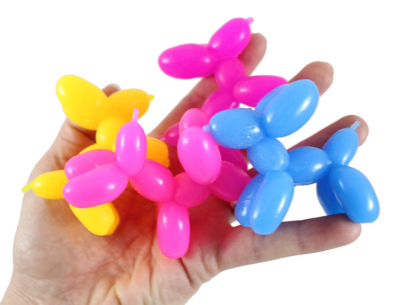 12 Mini Balloon Dog Stretchy Toy - Cute Squishy Sensory Fidget Toy - Party Favors & Prizes (1 Dozen)