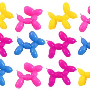 12 Mini Balloon Dog Stretchy Toy - Cute Squishy Sensory Fidget Toy - Party Favors & Prizes (1 Dozen)