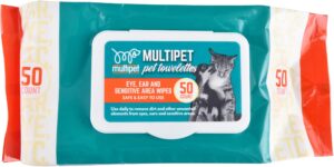 multipet sensitive wipes 50 ct soft-pack, assorted