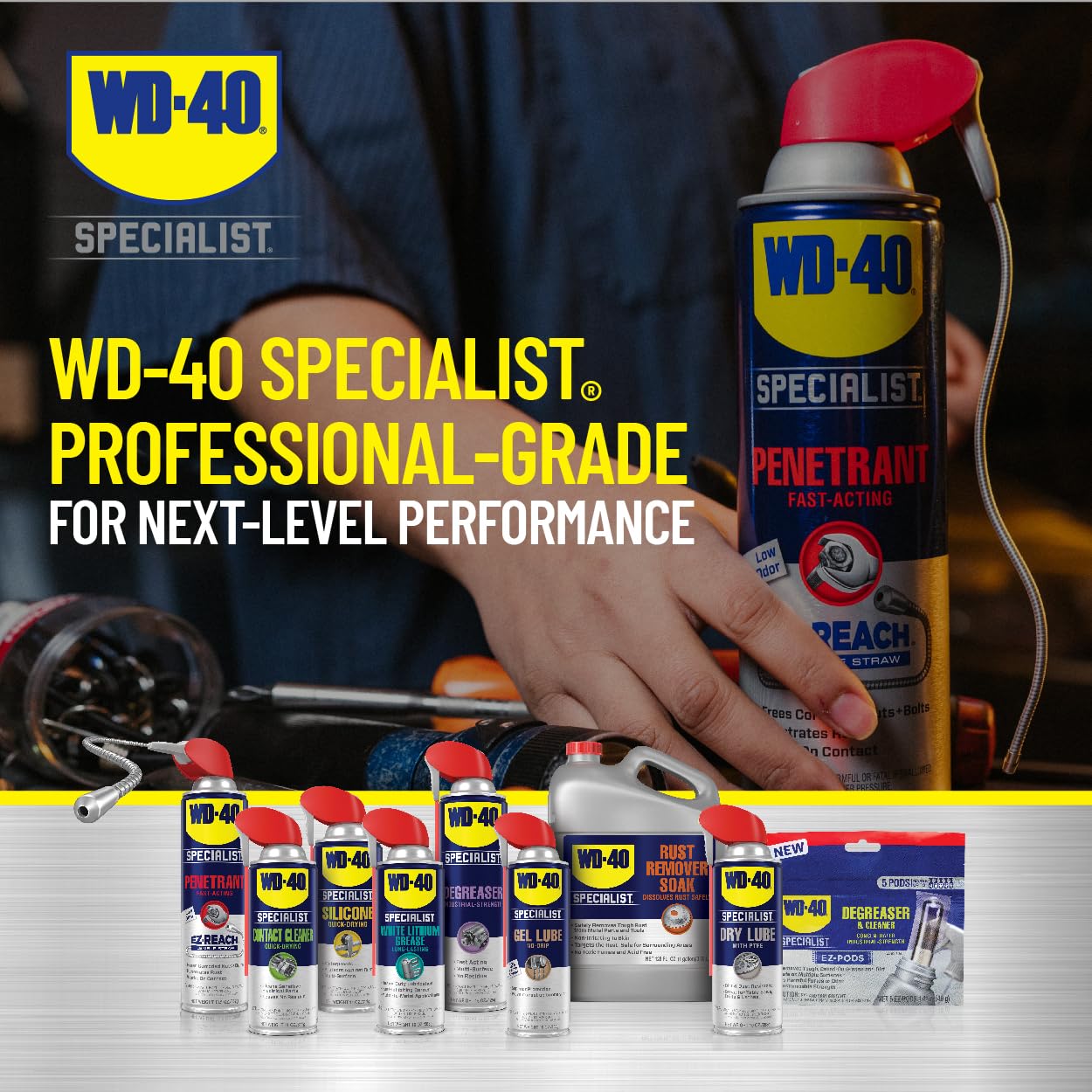 WD-40 Specialist Penetrant with Flexible Straw, 13.5 oz.