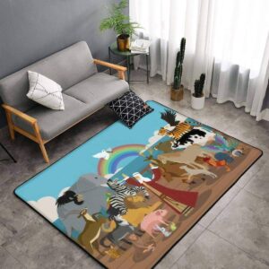 noah's ark and animals and dove miracle area rugs floor mat non slip throw rugs soft door mat nursery carpet for living room home indoor outdoor runner rugs yoga mat