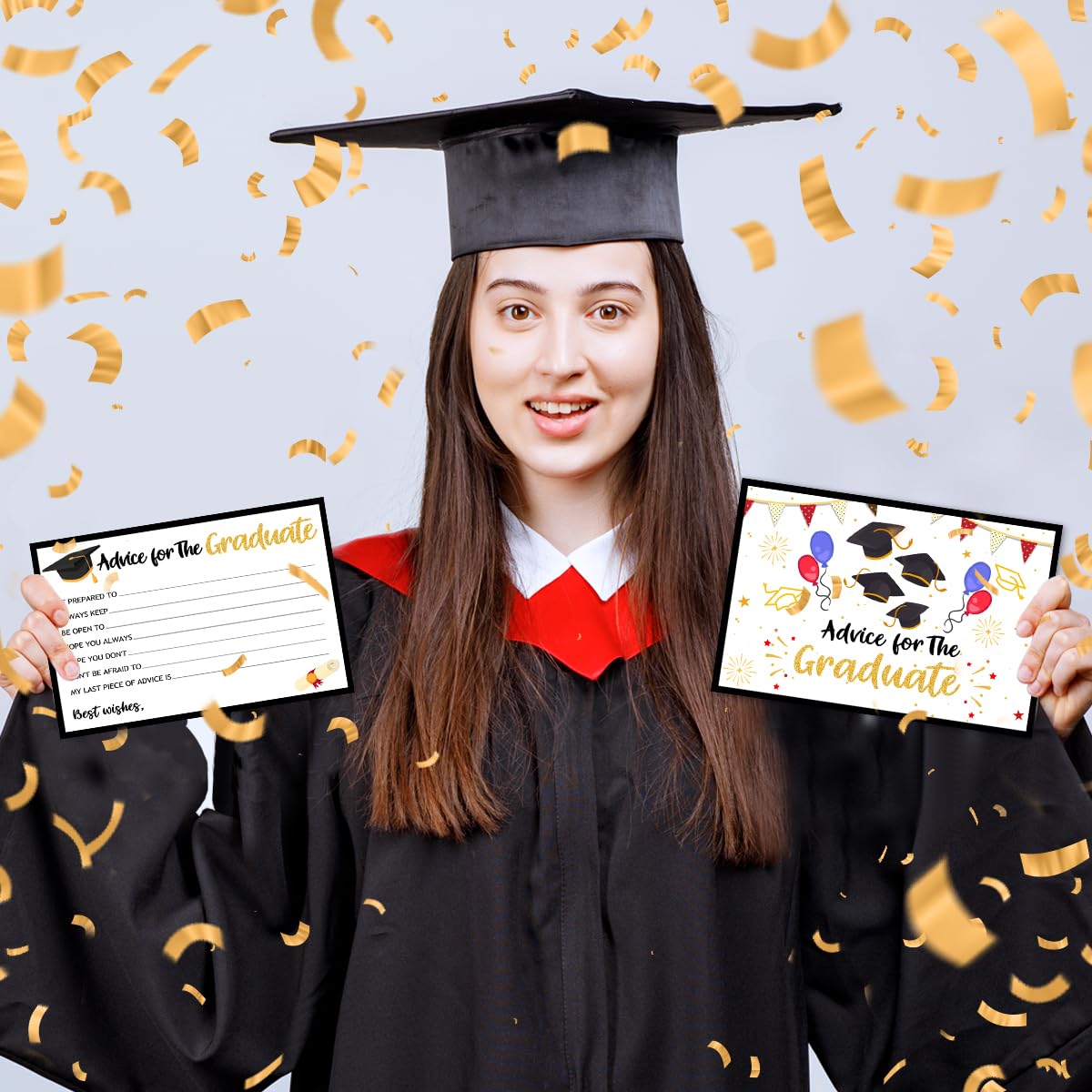 Yangmics Direct Graduation Advice Cards 2024-30 Pack – Graduation Party Supplies 2024 – Advice for The Graduate Graduation Party Favors Table Games Props