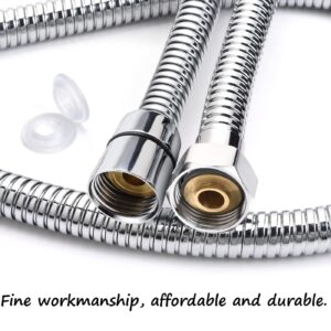 59 Inches Shower Hose,Bidet hose 304 Stainless Steel Handheld Shower Head Hose,The thread interface size is G1/2 (20mm)(Chrome)