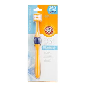 ARM & HAMMER Fresh Spectrum 360° Degree Toothbrush for Puppies and Small Dogs, Best Dental Care for your Dog, Brush Deep Cleans all Tooth Surface & Removes Plaque, Quick & Easy to Use Puppy Oral Care