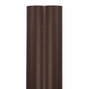 JAM Paper Gift Wrap - Matte Wrapping Paper - 50 Sq Ft Total (30 in x 10 Ft Each) - Matte Chocolate Brown - 2 Rolls/Pack