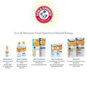 ARM & HAMMER Fresh Spectrum 360° Degree Toothbrush for Puppies and Small Dogs, Best Dental Care for your Dog, Brush Deep Cleans all Tooth Surface & Removes Plaque, Quick & Easy to Use Puppy Oral Care