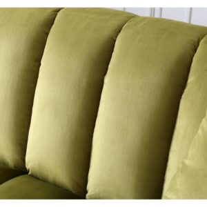 Legend Furniture Convertible Comfortable Sleeper Velvet Sofa Couch with Storage for for Living Room Bedroom Sofabed, 83'', Green