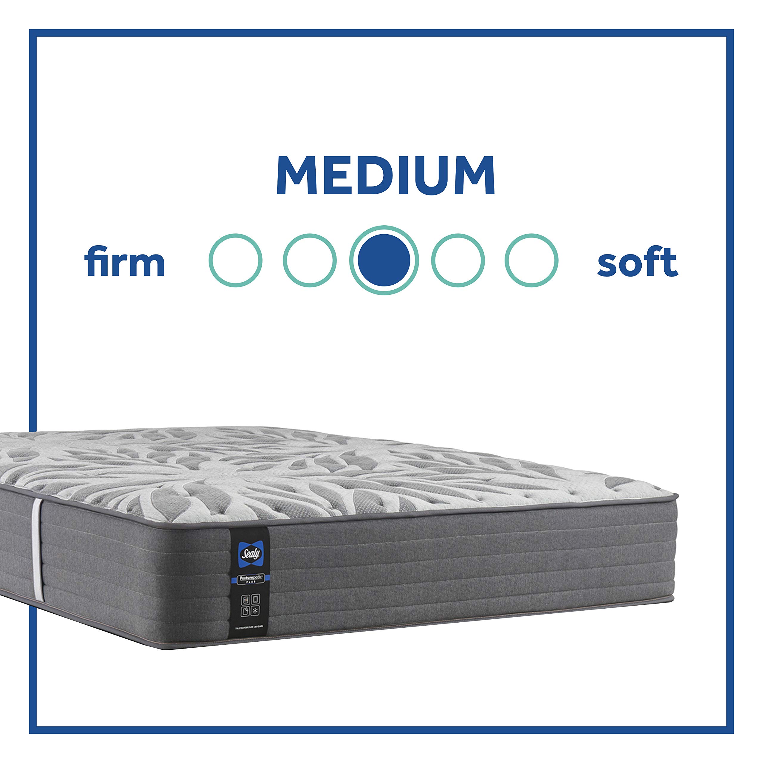 Sealy Posturepedic Plus, Tight Top 13-Inch Medium Mattress with Surface-Guard, Twin, Grey