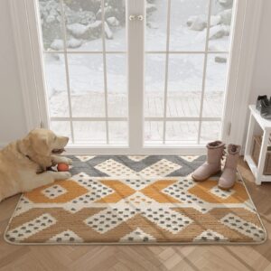 color&geometry door mats indoor, 20"x32" front door mat door rugs for entryway indoor, non slip washable entry rugs for inside house, absorbent mat floor mat entryway rug