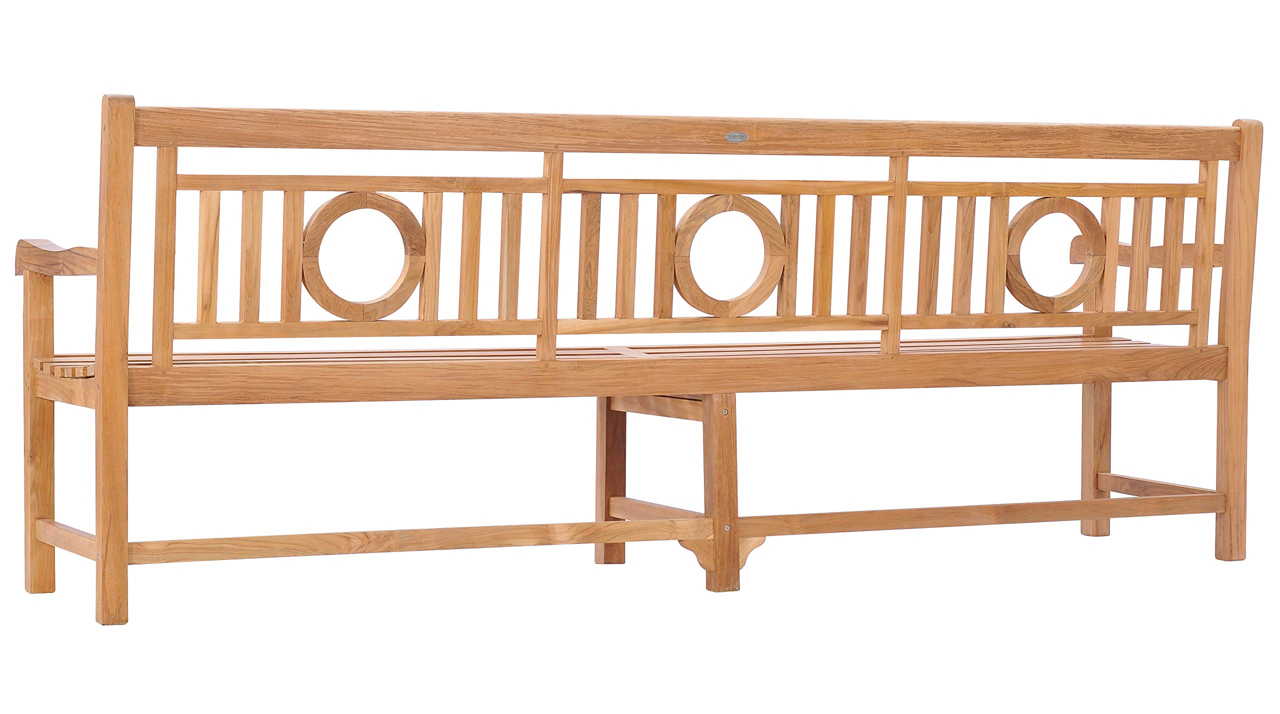 Teak Wood O Outdoor Patio Bench Extra Large, 8 Foot, Made from Solid A-Grade Teak Wood