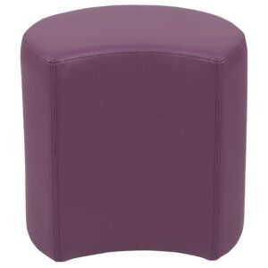 Flash Furniture Nicholas Soft Seating Flexible Moon for Classrooms and Common Spaces - 18" Seat Height (Purple)