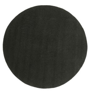 Superior Reversible Braided Indoor/Outdoor Area Rug, 4' Round, Black