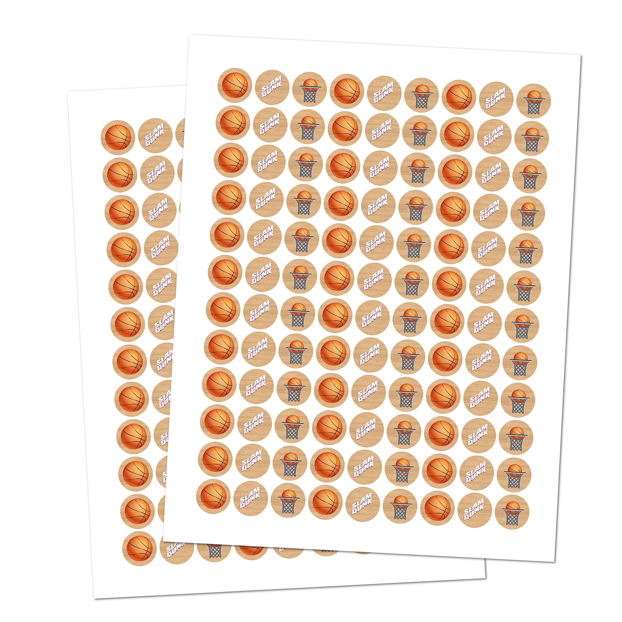 216 Sports Basketball Kisses Stickers, Kisses Stickers for Birthday Party, Baby Shower, Wedding, Graduation, or Any Family Event Decorations, Candy Not Included.