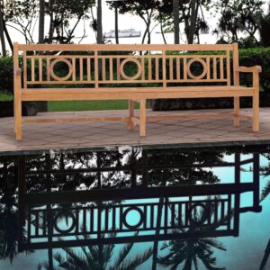 teak wood o outdoor patio bench extra large, 8 foot, made from solid a-grade teak wood