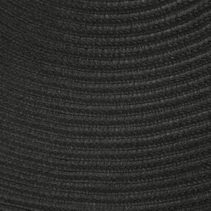 Superior Reversible Braided Indoor/Outdoor Area Rug, 4' Round, Black