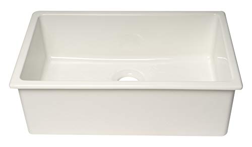 Alfi brand AB3018UD-W Kitchen Sink, White, 29.88"L x 18.13"W x 10"H