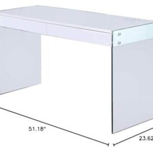 Milan Contemporary Desk, Gloss White