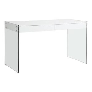 milan contemporary desk, gloss white