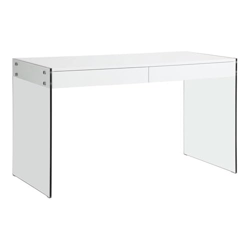 Milan Contemporary Desk, Gloss White