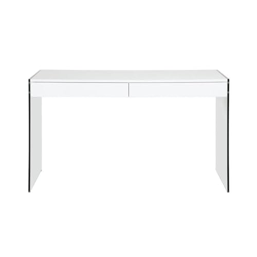 Milan Contemporary Desk, Gloss White