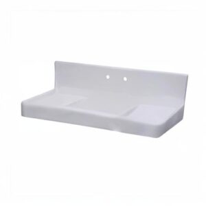 Vintage Tub & Bath 60 Inch Cambridge Farmhouse Drainboard Sink - 8 Inch Faucet Drillings - White