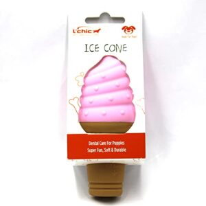 L'chic ICE Cone Teething Toy, Dog Chew Toy, Interactive Dog Toy, Fun Pet Toys, Pet Play Toy, pet Summer Toys, Suitable for Puppies & Small Dogs, Ideal for Teething & Dental Care, for Boredom Relief