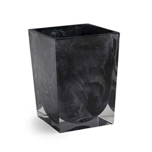 turkishtowels bologna black waste basket, garbage container bin for bathrooms, trash can, decorative waste baskets