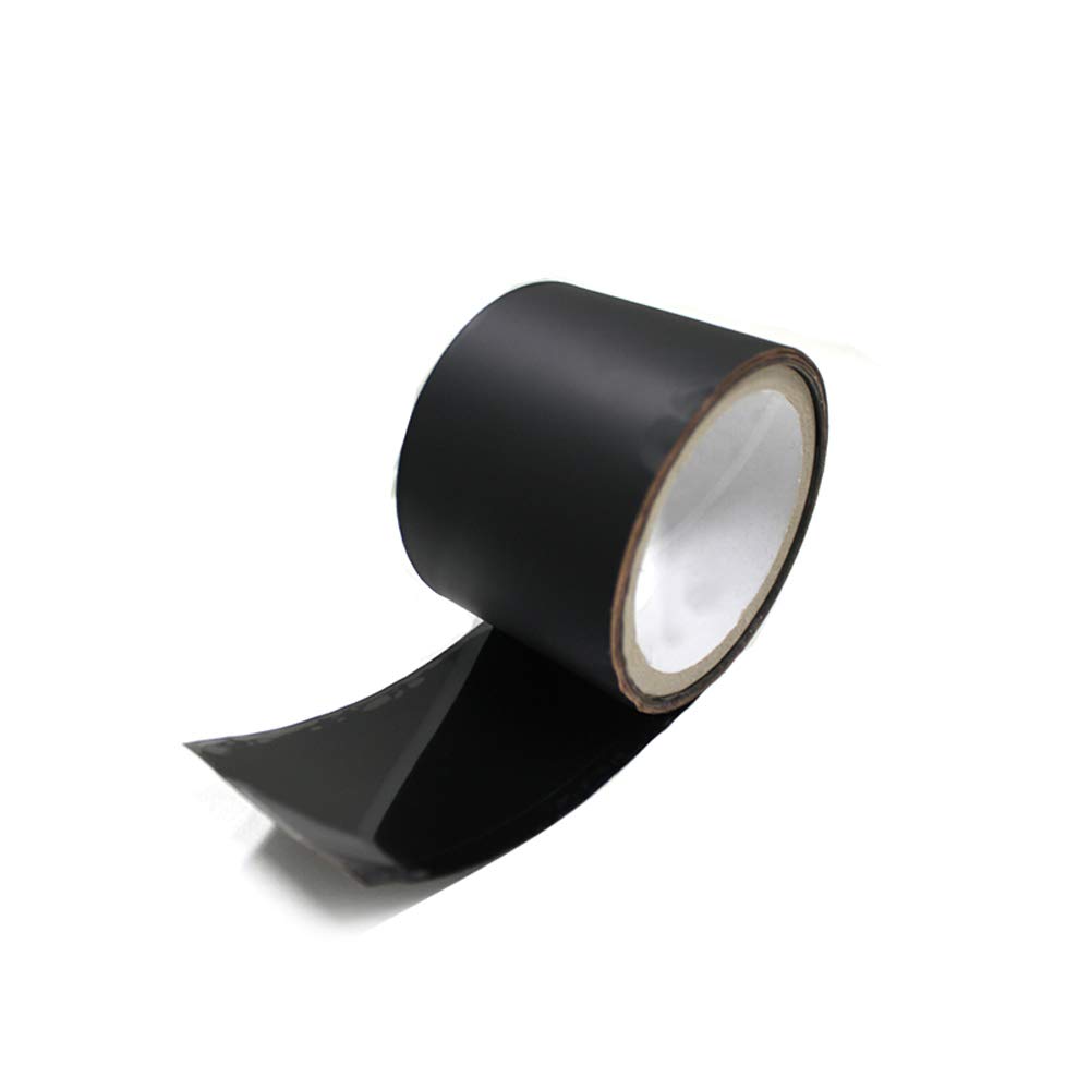 LLPT Aluminum Black Foil Tape Matt None Reflective Heavy Duty 3.94 Mil 2 Inch x 33 Feet High Thermal Conductive Adhesive Hot Cold Air Duct Tape for Metal Repair Pipe(NC233)