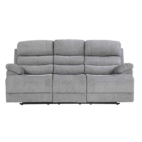 Lexicon Betong Double Reclining Sofa, Smoke Grey