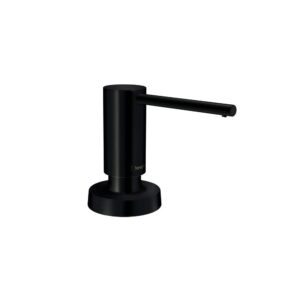 hansgrohe bath and kitchen sink soap dispenser, talis 4-inch, modern soap dispenser in matte black, 40448671