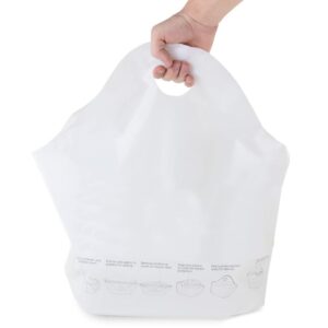 foodservice white tamper evident delivery bag - 250 / cs