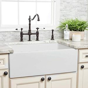 Vintage Tub & Bath 30 X 18 Fireclay Reversible Apron Farmhouse Sink - Matte White