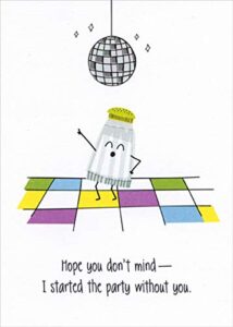 designer greetings salt shaker dancing under disco ball funny/humorous birthday card