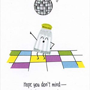 Designer Greetings Salt Shaker Dancing Under Disco Ball Funny/Humorous Birthday Card