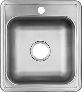 proflo pfsr171961 proflo pfsr171961 bealeton 17" rectangular stainless steel drop in bar sink with single hole faucet at 0" centers