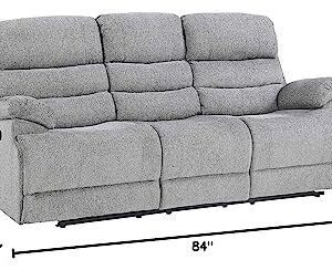 Lexicon Betong Double Reclining Sofa, Smoke Grey