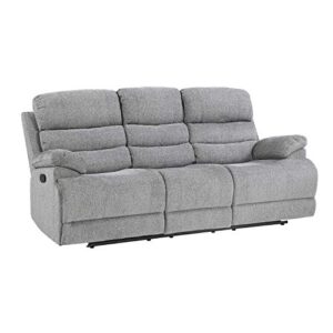 lexicon betong double reclining sofa, smoke grey