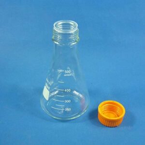 DONLAB 2000ml Thread Erlenmeyer Flask Reagent Bottle with Screw GL45 Cap Graduated Conical Borosilicate Lab Glass