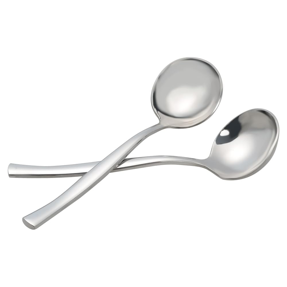 Qskely 3-Piece Stainless Steel Soup Ladle Spoon, Gravy Ladle Spoon