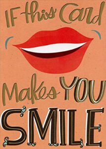 designer greetings big red lips : makes you smile funny/humorous birthday card