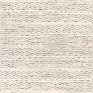 Hauteloom Williford Boho Hand Woven Wool Natural Fiber Soft Area Rug for Living Room, Bedroom, Dining Room- Traditional Farmhouse High Pile Braided Carpet - Black, Cream, Beige - 2' x 3'