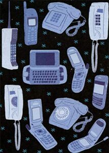 designer greetings eleven phones : old rotary style to cell funny/humorous birthday card